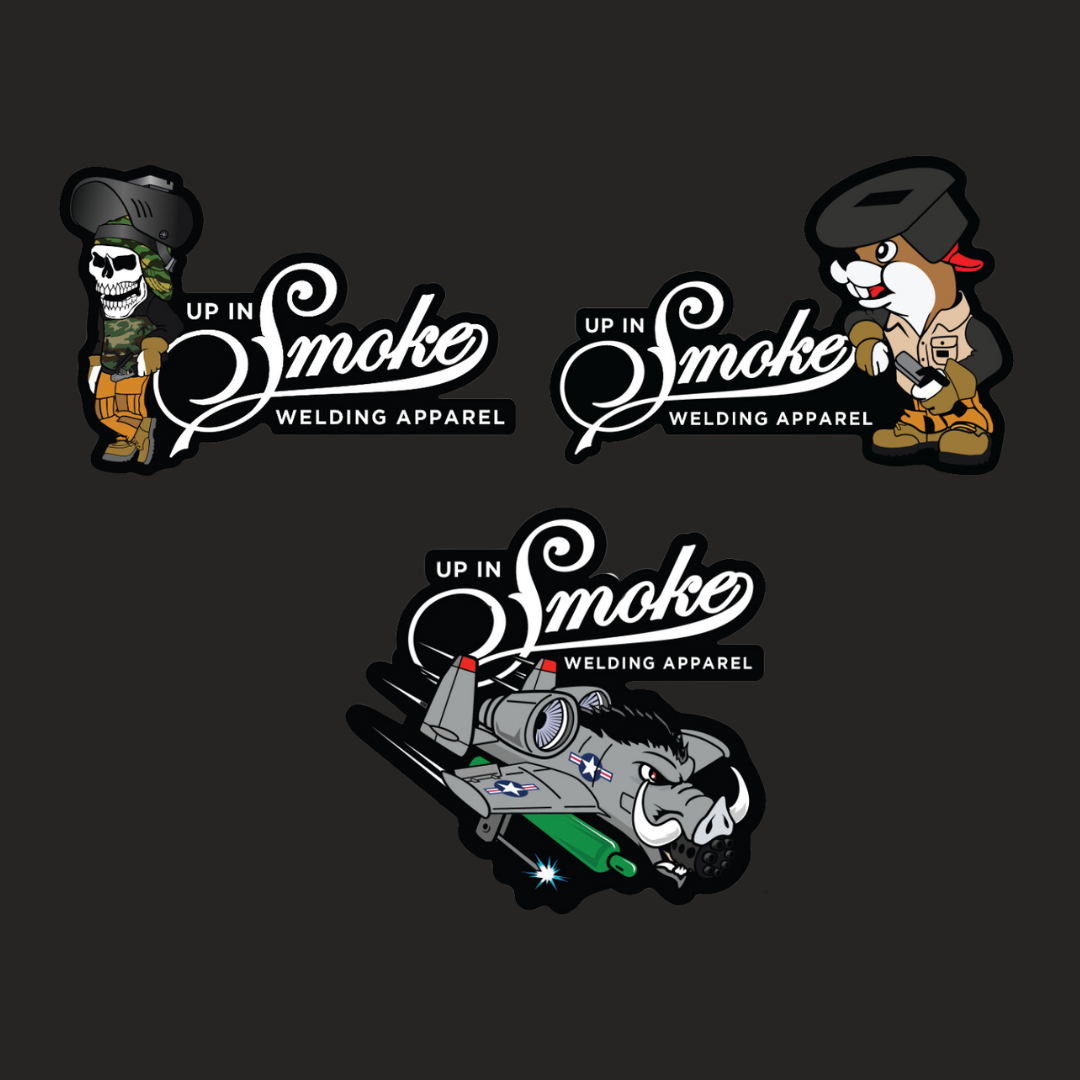 Character Sticker Pack – Up In Smoke Welding Apparel